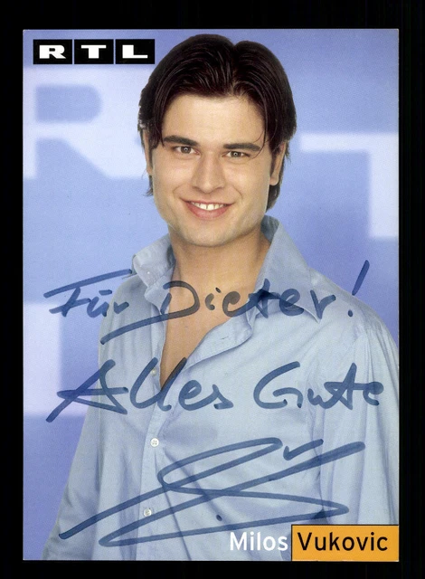 MILOS VUKOVIC UNTER Uns Autogrammkarte Original Signiert # BC 137141 ...