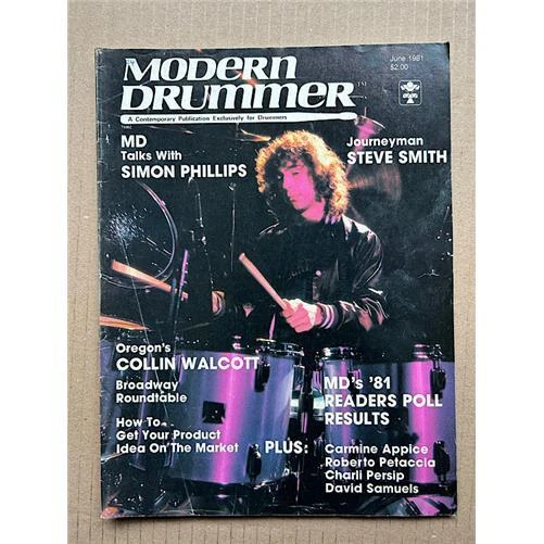 SIMON PHILLIPS MODERN Drummer Magazine June 1981 - Simon Phillips Cover ...