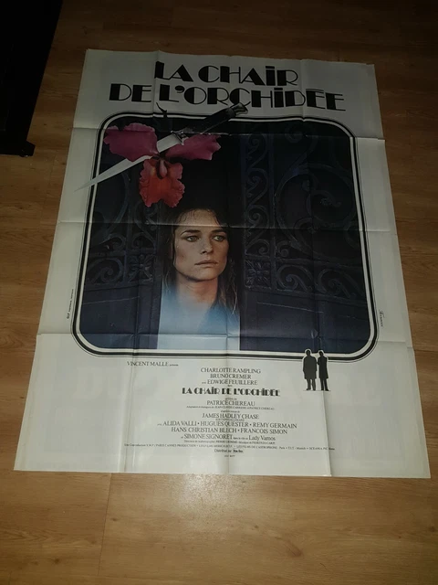 AFFICHE DE CINÉMA d'époque du film: LA CHAIR DE L'ORCHIDEE de 1975 (120x160cm) EUR 15,00 ...