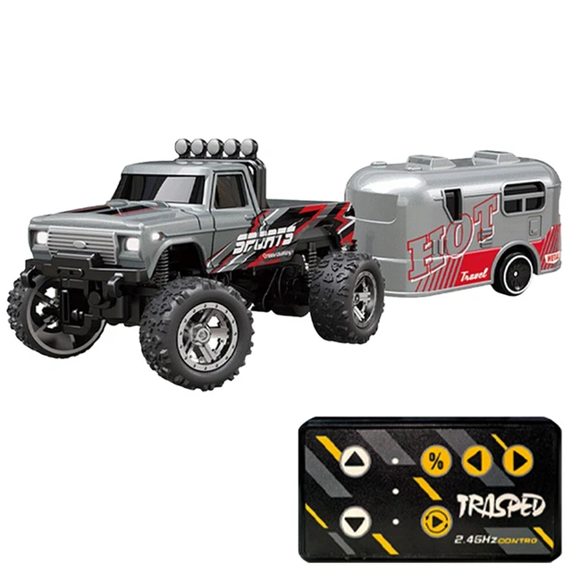 MINI RC MONSTER Truck Car with Lights 1 64 Scale Truck Children Toy ...