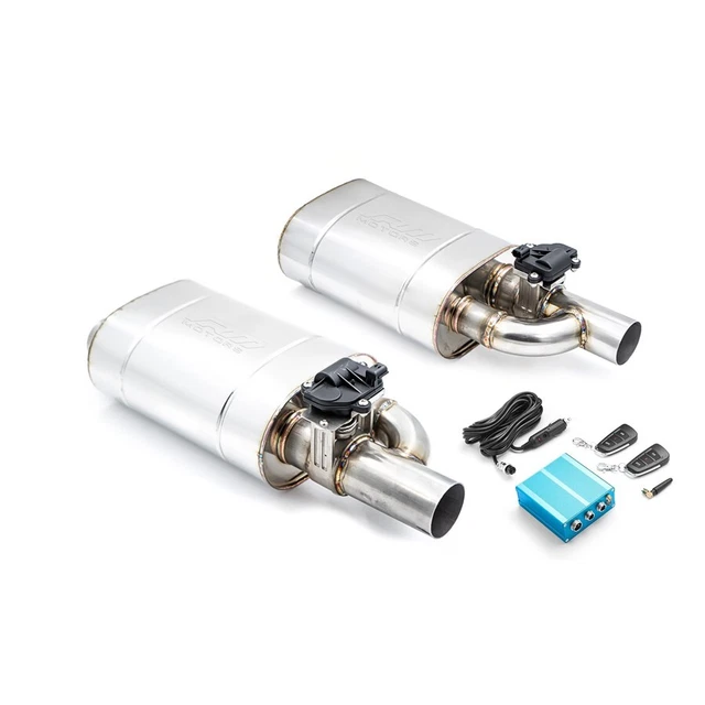 PAIRE DE SILENCIEUX inox avec valve électrique RM Motors EUR 609,95 ...