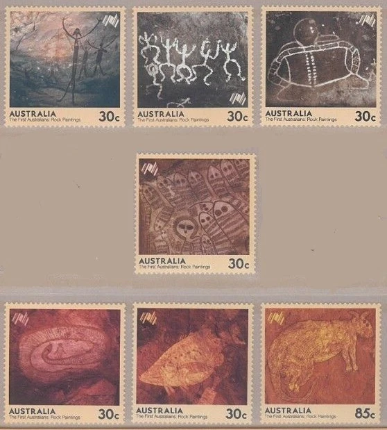 1988 AUSTRALIAN ABORIGINAL Arts Set of 7x Bicentennial Collection Stamp ...