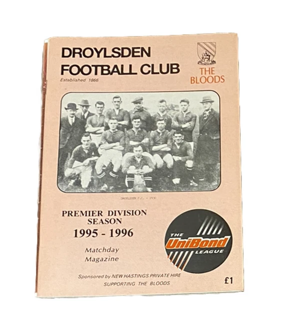 DROYLSDEN V KNOWSLEY United - Unibond League - 9/3/1996 £1.99 - PicClick UK