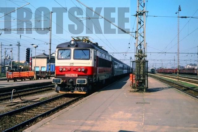35MM SLIDE CSD Czechoslovakia Railways Electric Loco 242 278 Breclav ...