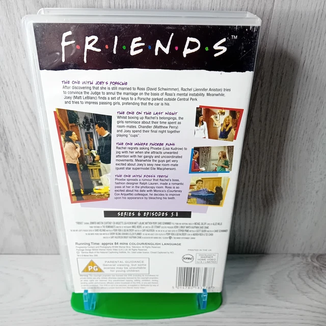 FRIENDS SERIES 6 Episodes 5.8 Vhs Tape - Rare Retro Movie Series Comedy ...
