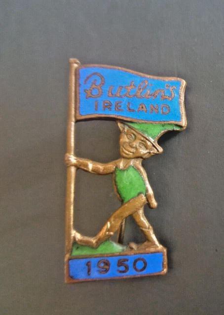 ORIGINAL BUTLIN / Butlins Badge - Ireland Mosney 1950 Blue & Green £32. ...