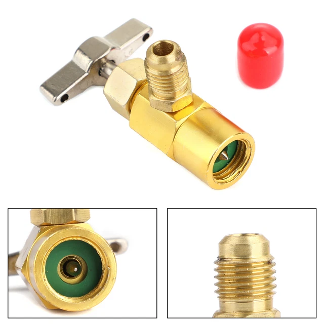 R134A REFRIGERANT AC Can Bottle Tap 1/2ACME Thread Alloy Adapter Opener ...