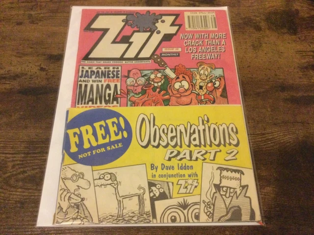 BRITISH ZIT ADULT comic magazine issue 38 with free gift £5.00 ...