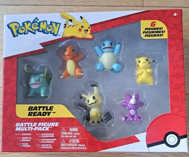 POKEMON BATTLE PIKACHU Figure 6 Pack 2” Pikachu, Squirtle, Charm Etc ...