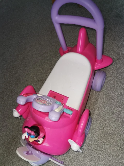 DISNEY MINNIE MOUSE ACTIVITY PLANE CHILDREN's LIGHTS N SOUND RIDE ON ...