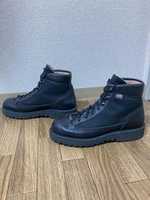 DANNER GORE-TEX WORK Boots Black Leather Vibram Danner Light Men's US7 ...