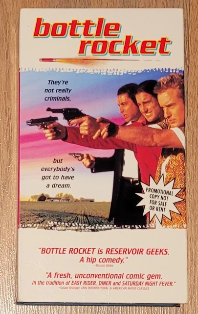 BOTTLE ROCKET VHS Screener Columbia TriStar 1996 $75.00 - PicClick CA