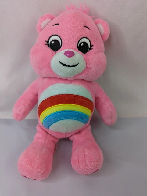 CARE BEARS PINK Cheer Bear Rainbow 2020 9" Basic Fun Stuffed Animal Toy ...