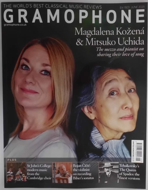 GRAMOPHONE MAGAZINE JUNE 2025 Magdalena Kozena & Mitsuko Uchida £11.95 - PicClick UK