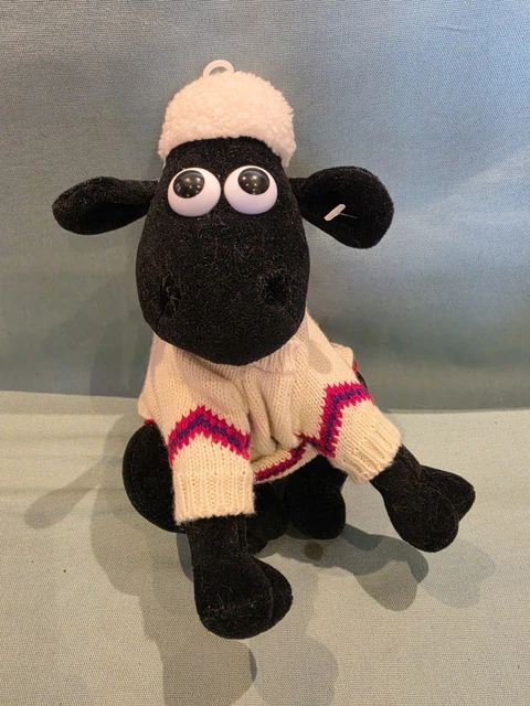 WALLACE & GROMIT Shaun The Sheep In Jumper Soft Plush Toy Teddy Born To ...