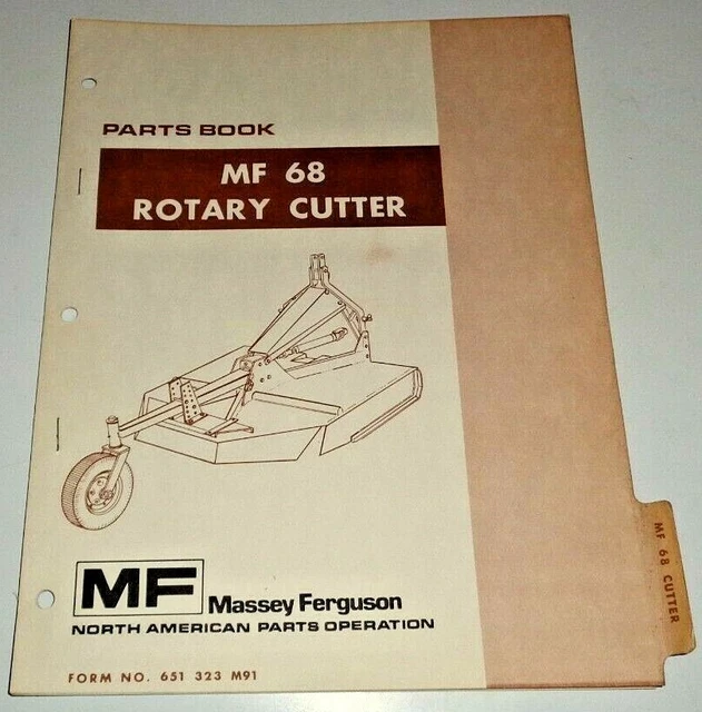 MASSEY FERGUSON MF 59 Rotary Cutter Mower Parts Catalog Book ORIGINAL! 4/75 $12.96 - PicClick CA