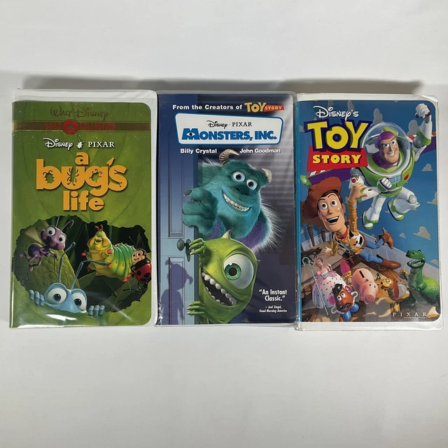 DISNEY - PIXAR Monsters, Inc. 2002 [VHS] A bugs life Ragrats lot de 3 ...