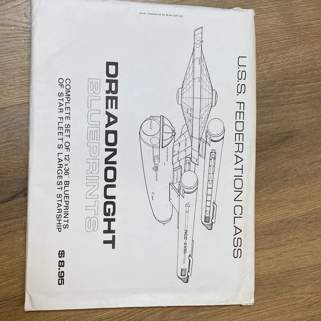 STAR TREK USS Federation Class Dreadnought Blueprints 1979, 10 Piece ...