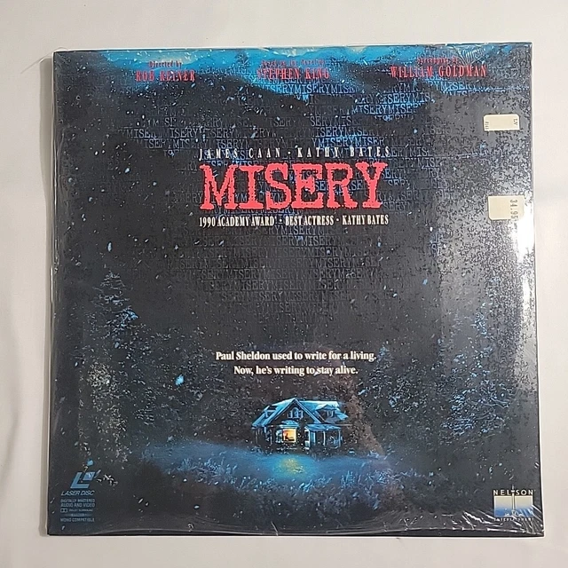 MISERY (LASERDISC, 1991) Steven King Kathy Bates James Kaan New ...
