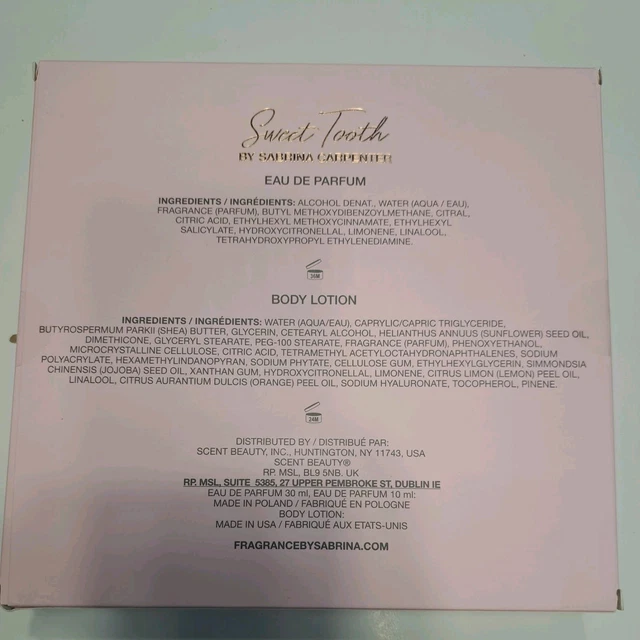SABRINA CARPENTER SWEET Tooth Eau de Parfum Giftset Brand New £21.50 ...