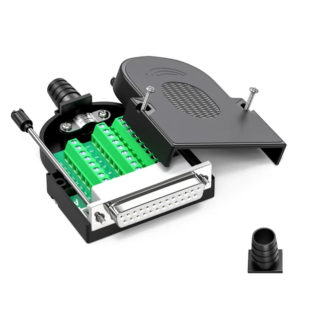 BLACK DB25 BREAKOUT Board Connector Interface For Communication Debug ...