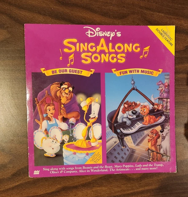 DISNEY'S SING ALONG Songs Be Our Guest & Fun With Music Laserdisc LD ...