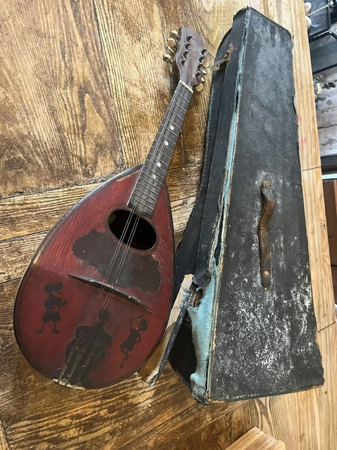 ANTIKE ITALIENISCHE SCHALENBODEN Franseco Perretti & Figli Mandoline ...