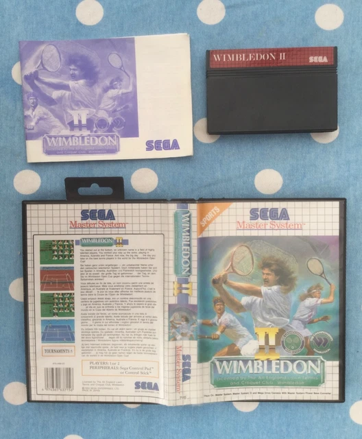 🌟WIMBLEDON II(2)🌟SEGA MASTER System🌟Complete🌟Uk Seller🌟Fast Uk🇬🇧Postage ...