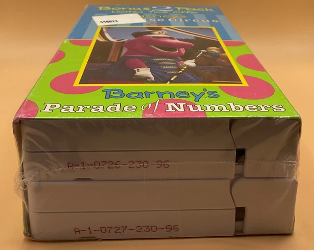 BARNEY - EXERCISE Circus/Parade of Numbers VHS 1996 2-Tape Set *SEALED ...