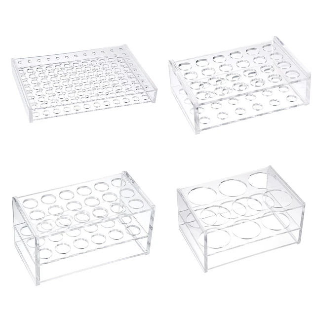 ALL SIZES TEST Tube Rack Holder Polypropylene Lab Testing Tube Stand ...