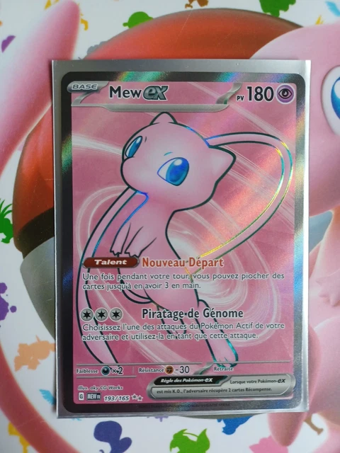CARTE POKÉMON MEW EX FA 193/165 - EV3.5 - 151 - FR NEUVE EUR 46,00 ...