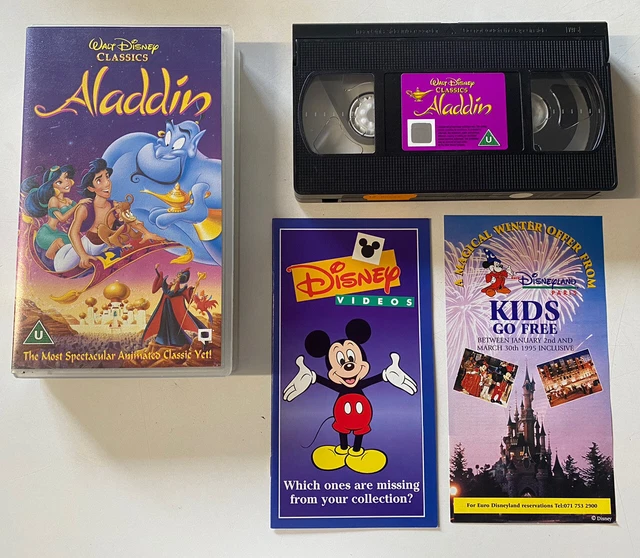 ALADDIN DISNEY VHS With Original Inserts V Good Condition Free P&P EUR ...