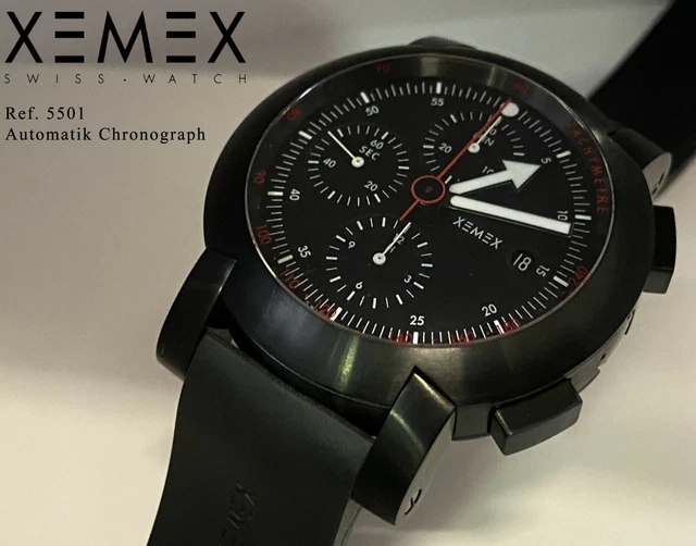 XEMEX MEN'S WATCH Speedway Automatic Chronograph Swiss Made Ref. 5501 ...