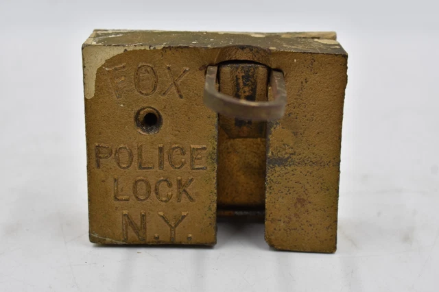 RARE VINTAGE / Antique Fox Police Lock N.Y. Cast Iron Lock $69.99 ...