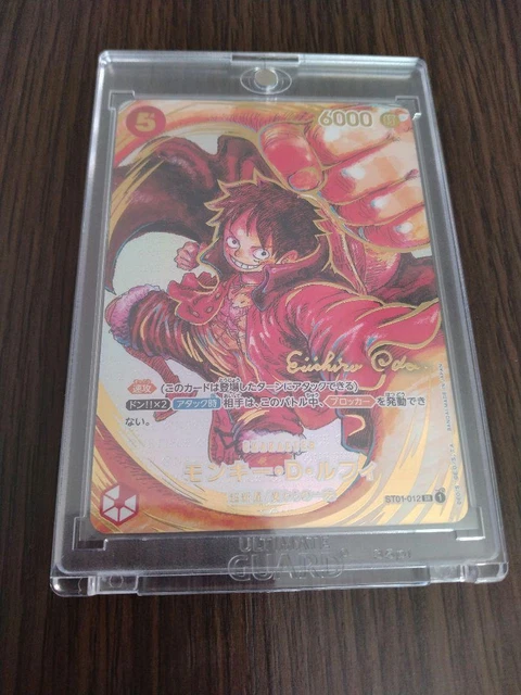 CARTE ONE PIECE Monkey D. Luffy ST01-012 SR Oda Sign Signature NM OP-05 ...