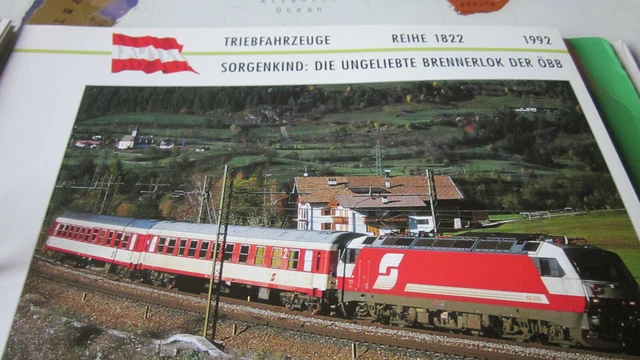 SCHÖNSTE ALPENBAHNEN TRIEBFAHRZEUGE 1992 Österreich Reihe 1822 EUR 3,80 ...