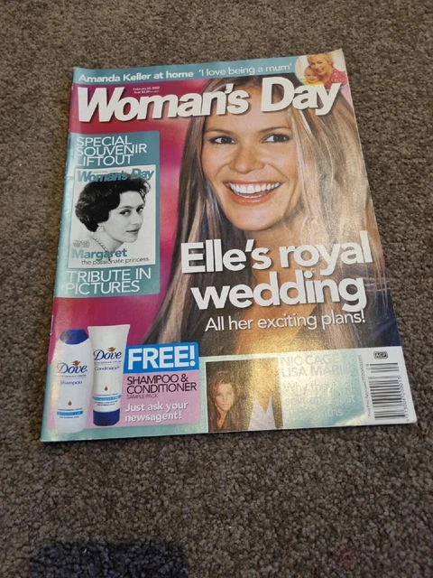 WOMAN'S DAY MAGAZINE February 2002-Elle Macpherson- Princess Margaret ...