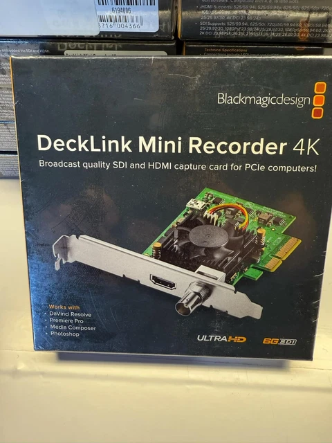 BLACKMAGIC DESIGN DECKLINK MINI RECORDER 4K/ULTRA HD 6G-SDI PCIE ...