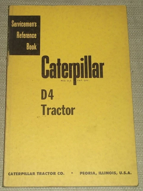 CAT CATERPILLAR D4 Tracteur Dozer Service Magasin Réparation Manuel ...