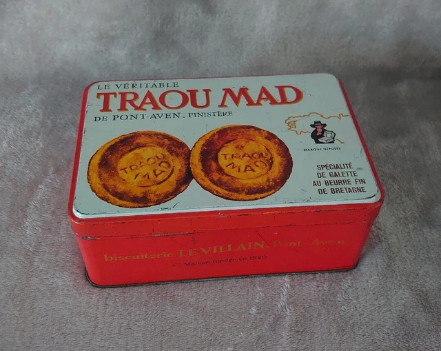 BOITE EN MÉTAL le véritable Traou mad de pont-aven biscuiterie Le ...