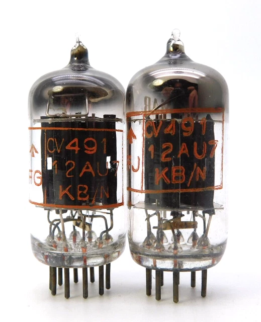 RARE PAIR BRIMAR KB/N CV491 ECC82 12AU7 Long Plate Sq Getter Valves NOS (V3) £250.00 - PicClick UK