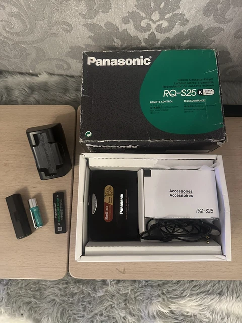 RARE PANASONIC RQ-S25 Walkman Cassette Player , box , headphones , 100% ...