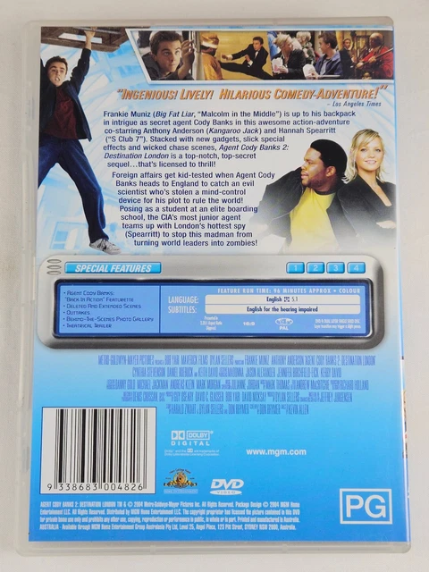AGENT CODY BANKS 2 Destination London DVD - Region 4 - VGC $8.95 ...