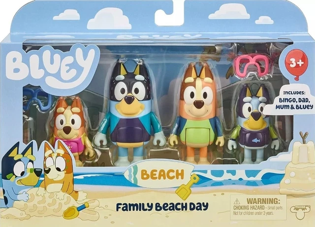 BLUEY FAMILY BEACH Day Figures Brand New Authentic Bluey Toys Figures ...