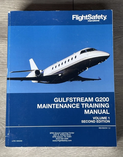GULFSTREAM G200 MAINTENANCE Training Manual Set by FlightSafety $135.96 ...