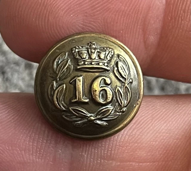 VICTORIAN 16TH REGIMENT Of Foot Military Uniform Button - 19mm £11.12 ...