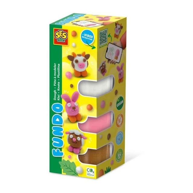 PÂTE A MODELER FunDo - Animaux de la ferme (3x90gr-1x40gr) - SES ...