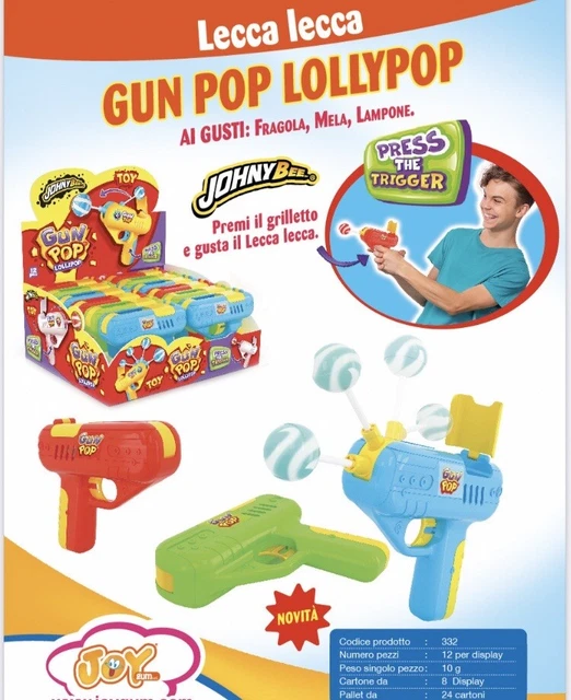 LECCA LECCA PISTOLA GUN POP LOLLIPOP GR 10X12 JOHNY BEE EUR 20,00 ...