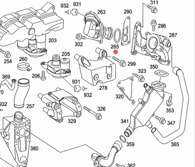 MERCEDES OM646 O-RING EXHAUST GAS RECIRCULATION VALVE EGR OEM ...