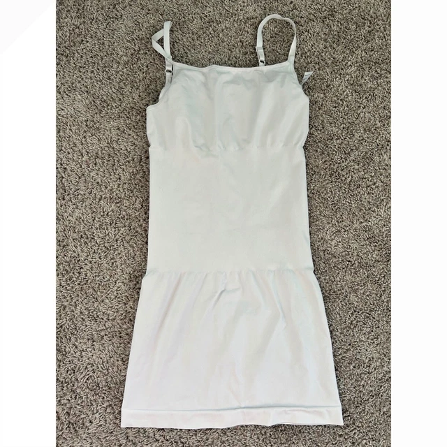 SPANX ASSETS RED Hot Label White Seamless Slip Dress Shapewear Tank ...